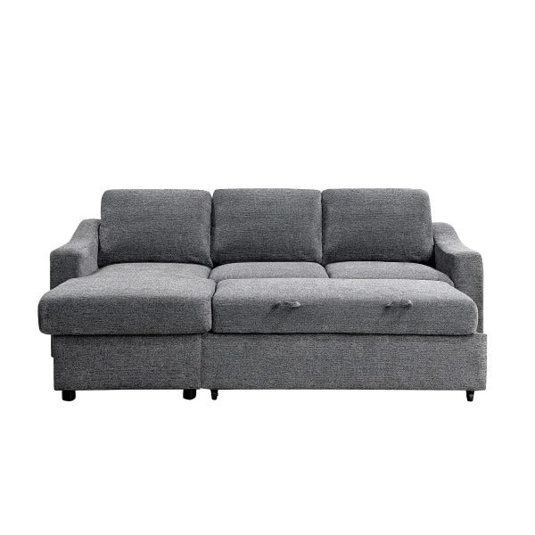 Coddle Aria Fabric Sleeper Sofa with Reversible Chaise and Storage, Gr ...