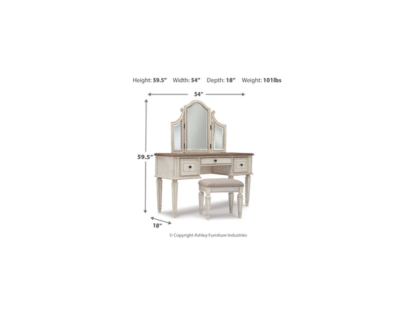 Realyn Vanity/Mirror/Stool (3/CN) (B743-22) – YellowTags Warehouse